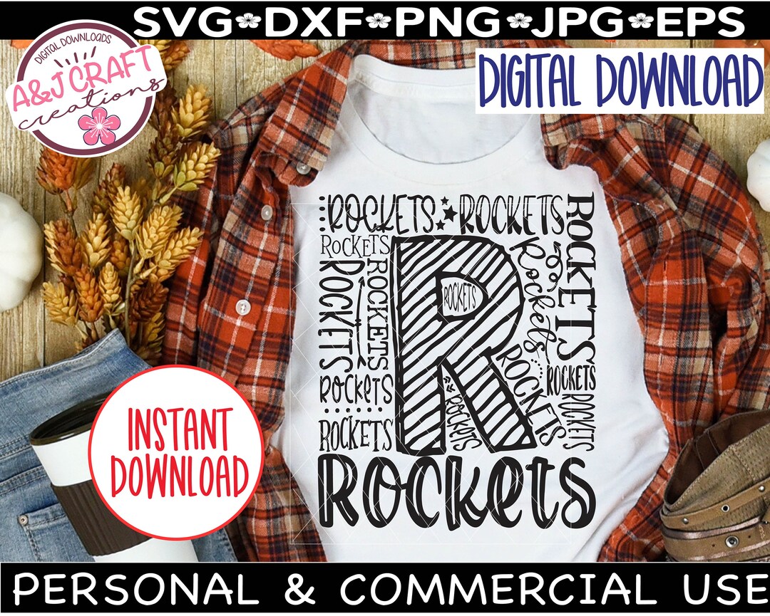 Rockets SVG, Rockets Football Svg, Rockets Typography, Rockets Baseball ...