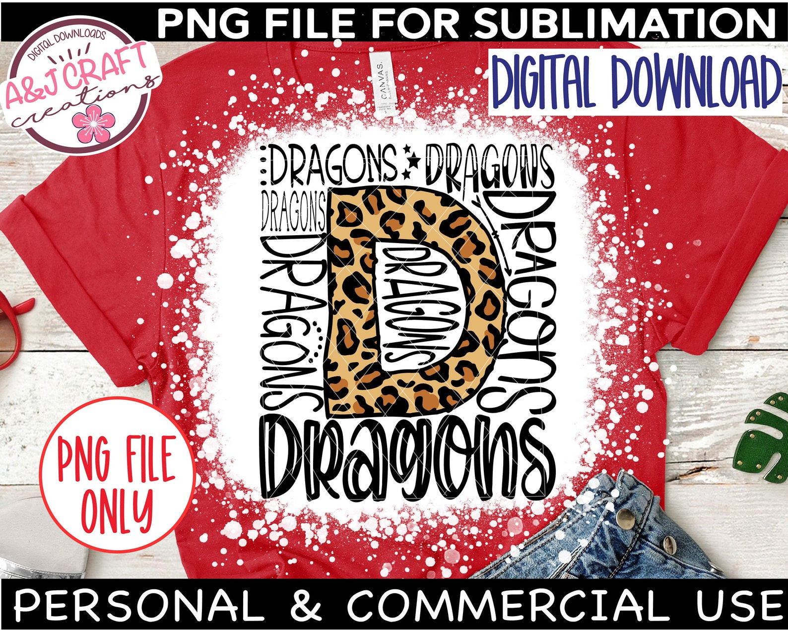 DRAGONS Leopard Print PNG Dragons Sublimation Design Dragons - Etsy