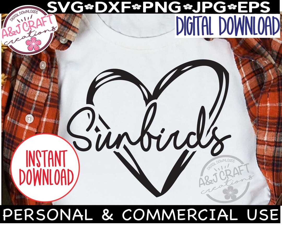 Sunbirds Heart Svg, Sunbirds Svg, Sunbirds Football SVG, Sunbirds Team ...