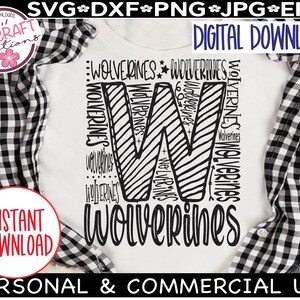 Wolverines SVG, Wolverines Typography Svg, Wolverines Football Svg ...