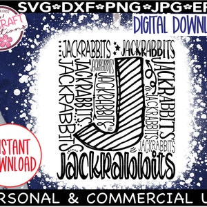 Jackrabbits SVG, Jackrabbits Football Svg, Jackrabbits Typography ...