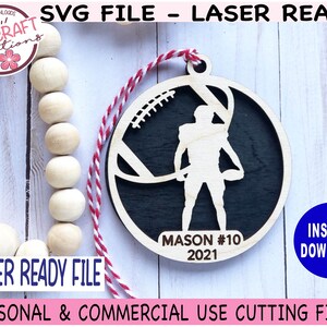 Football Ornament SVG Bundle, Football Ornament Laser File, Football ...