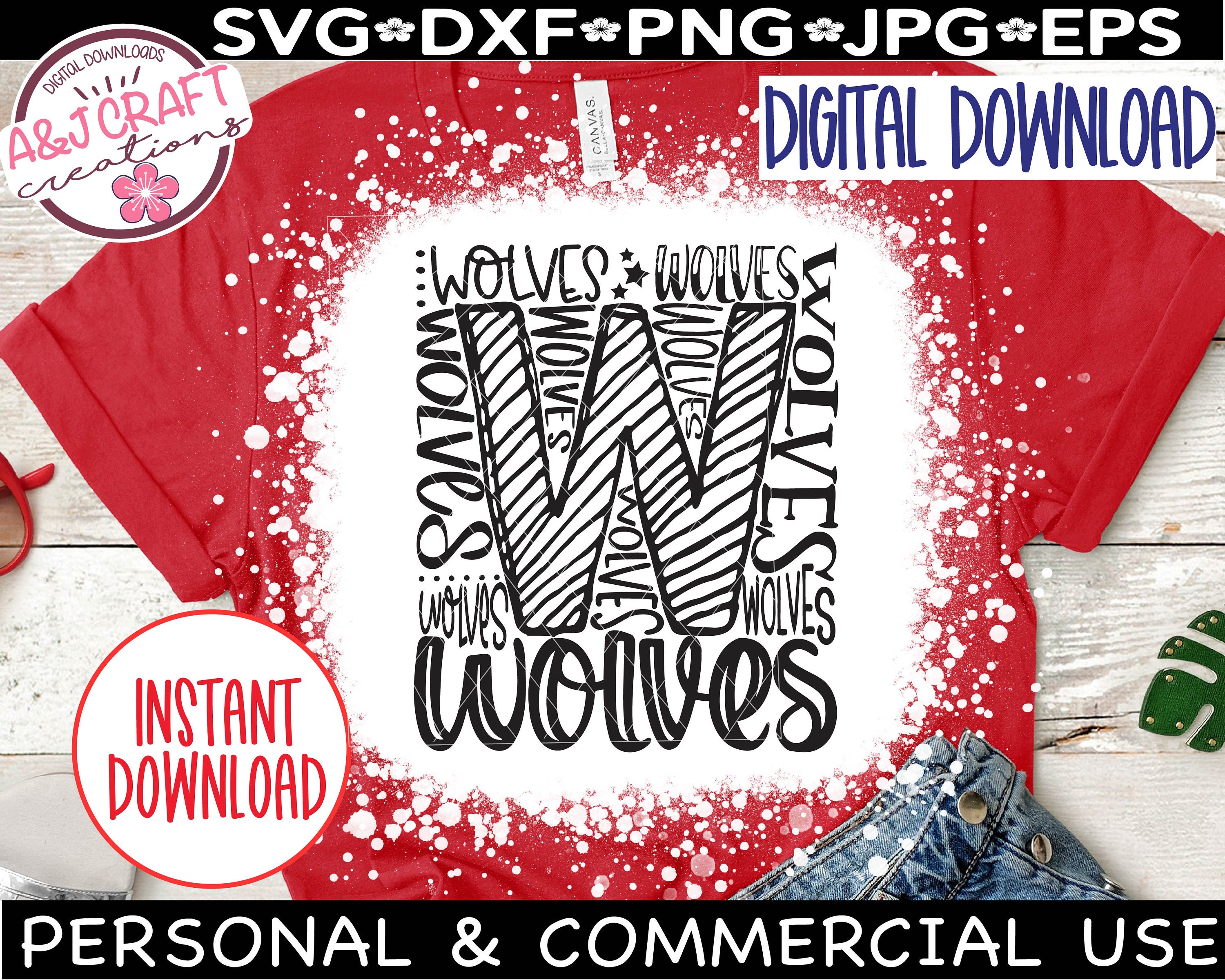 WOLVES Typography SVG Wolves Basketball Svg Typography Svg - Etsy