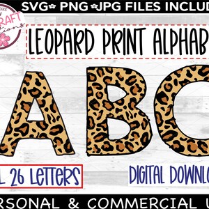 Leopard Print Alphabet Png, Leopard Print Alphabet Svg, Alphabet ...