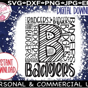 BADGERS SVG, Badgers Typography Svg, Badgers Baseball Svg, Badgers ...