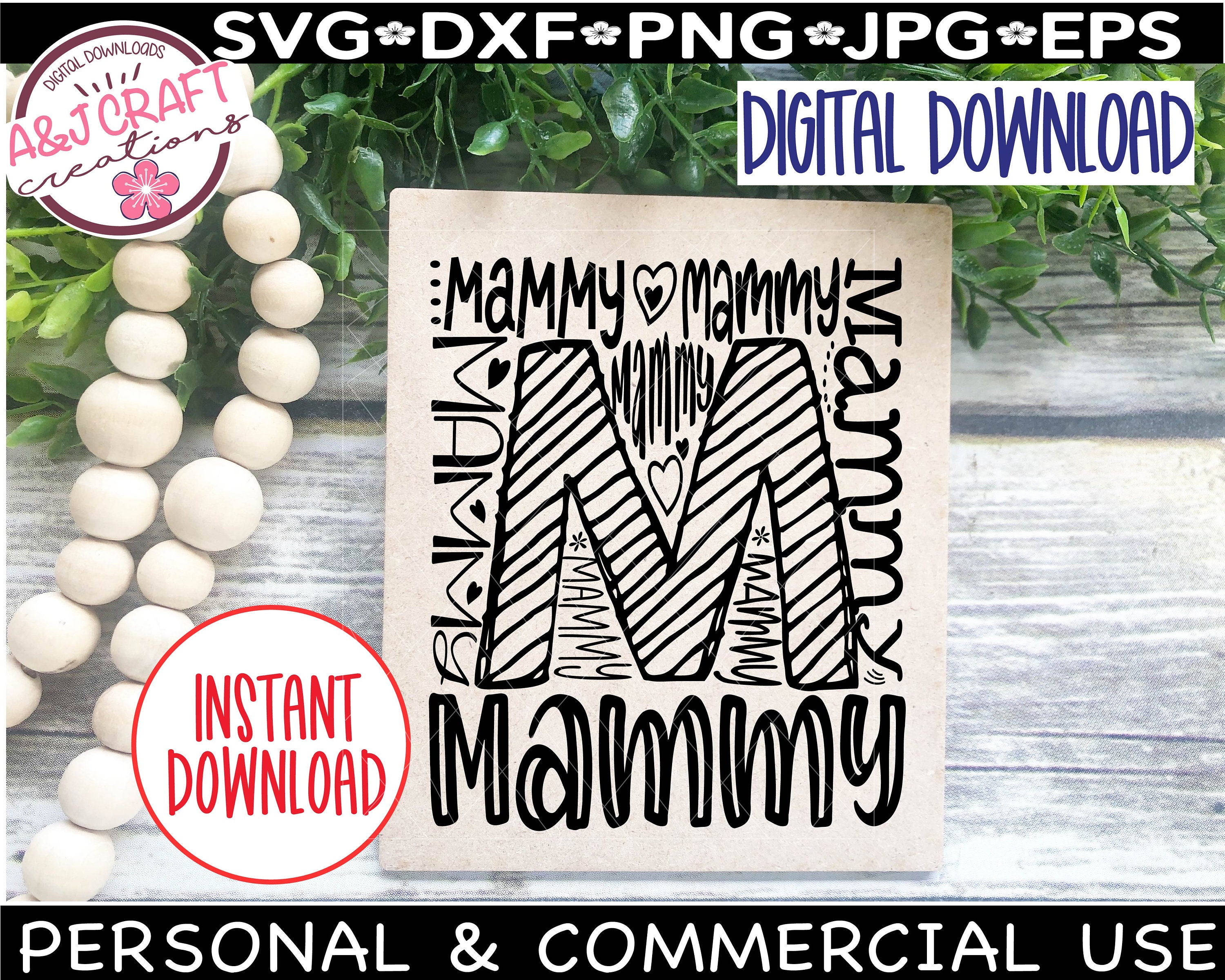 Mammy SVG Typography Tshirt Svg Typography Svg Blessed | Etsy