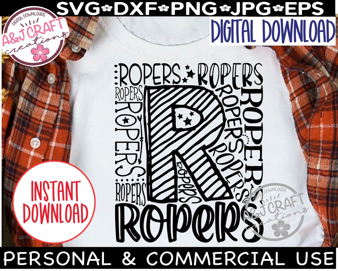 Ropers SVG, Ropers Typography Svg, Ropers Baseball, Ropers Football ...