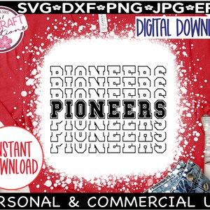 PIONEERS SVG, Pioneers Baseball Svg, Pioneers Football Svg, Pioneers ...