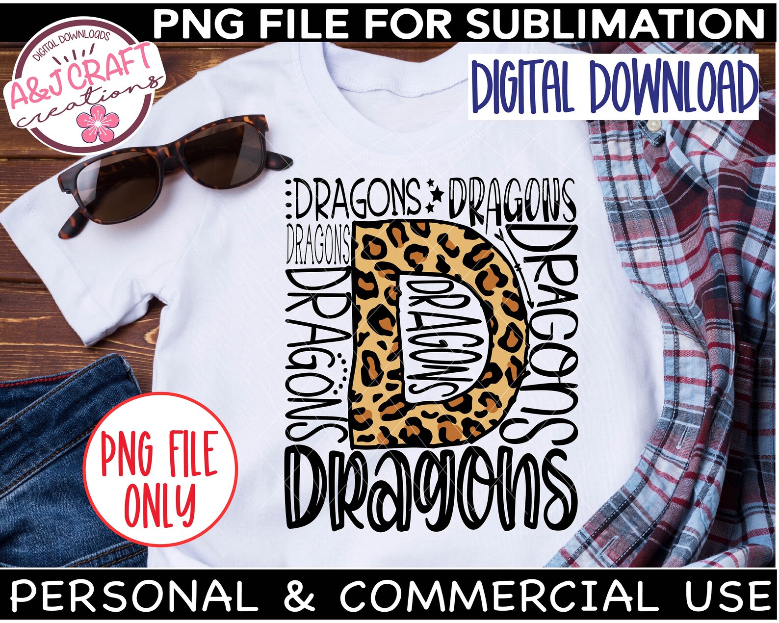 DRAGONS Leopard Print PNG Dragons Sublimation Design Dragons - Etsy