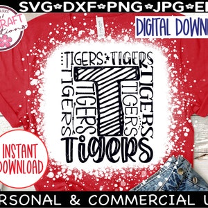 Tigers SVG, Tigers Typography, Tigers Football Svg, Tigers Basketball ...