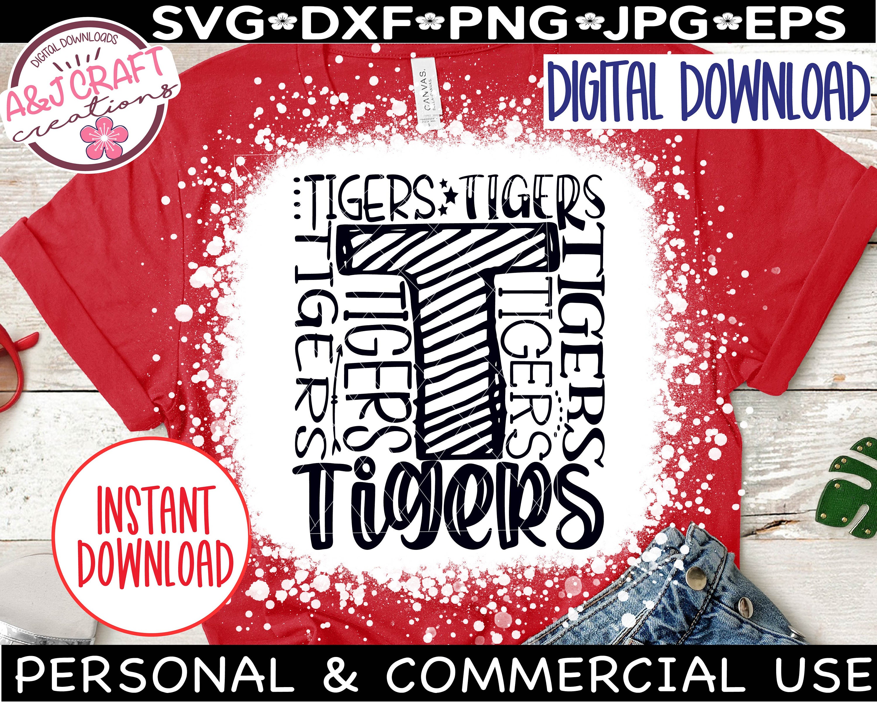 Tigers SVG Tigers Typography Tigers Football Svg Tigers - Etsy