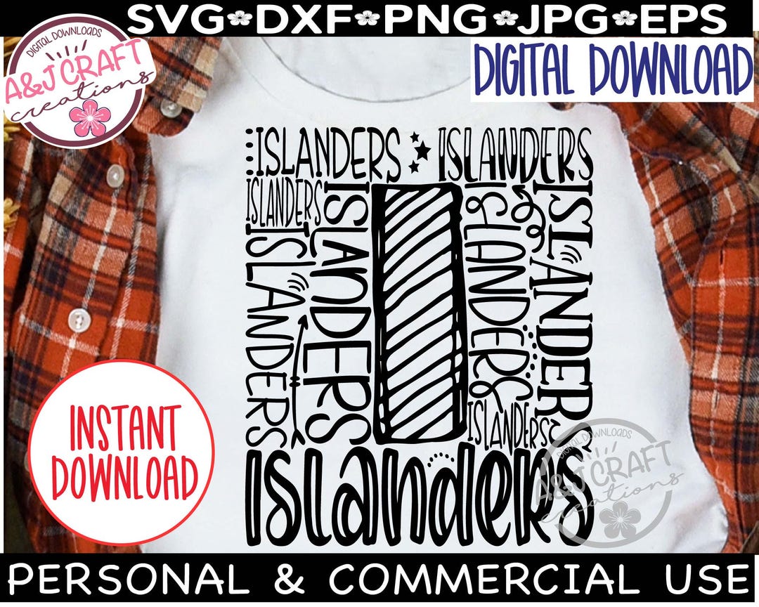 Islanders SVG, Griffins Typography, Islanders Football Svg, Islanders ...