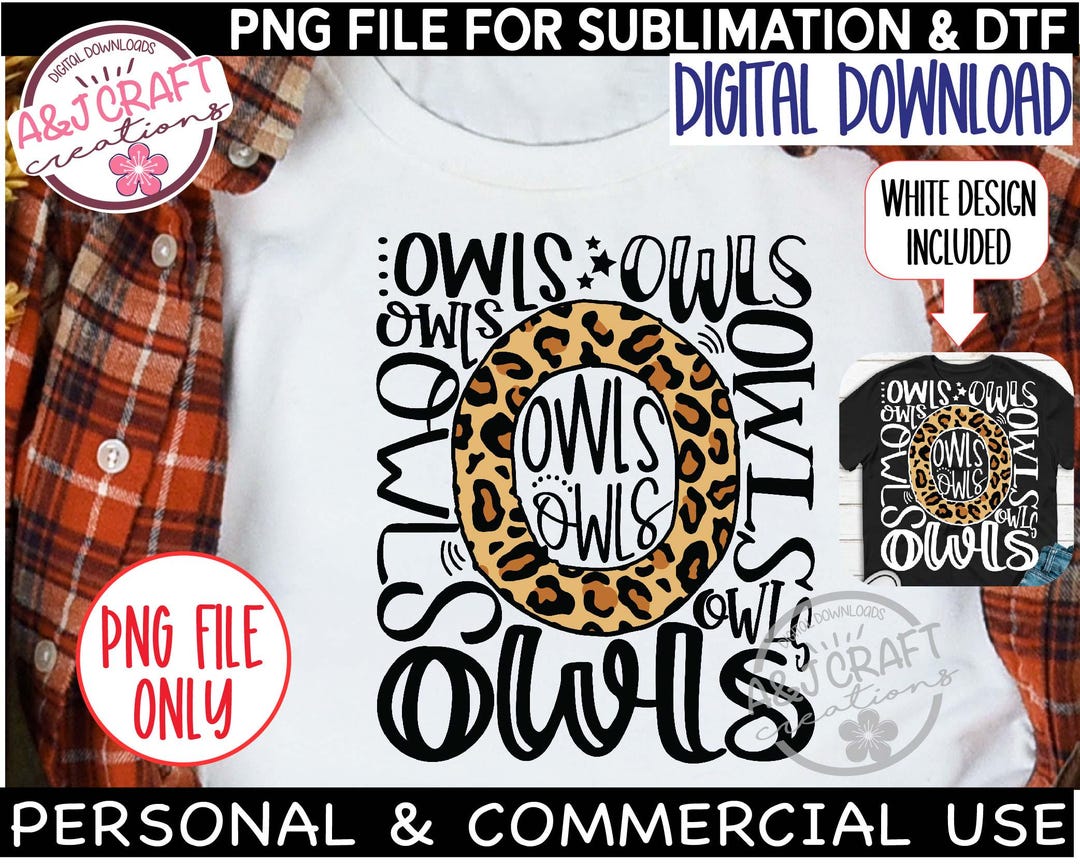 Owls Png, Owls Baseball, Owls School Mascot, Owls Typography Png, Owls ...
