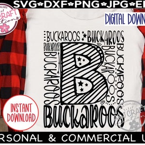 BUCKAROOS SVG, Buckaroos Football Svg, Buckaroos Mascot Svg, Typography ...
