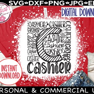 Cashier SVG, Cashier T-shirt Svg, Essential Worker, Cashier Sign ...