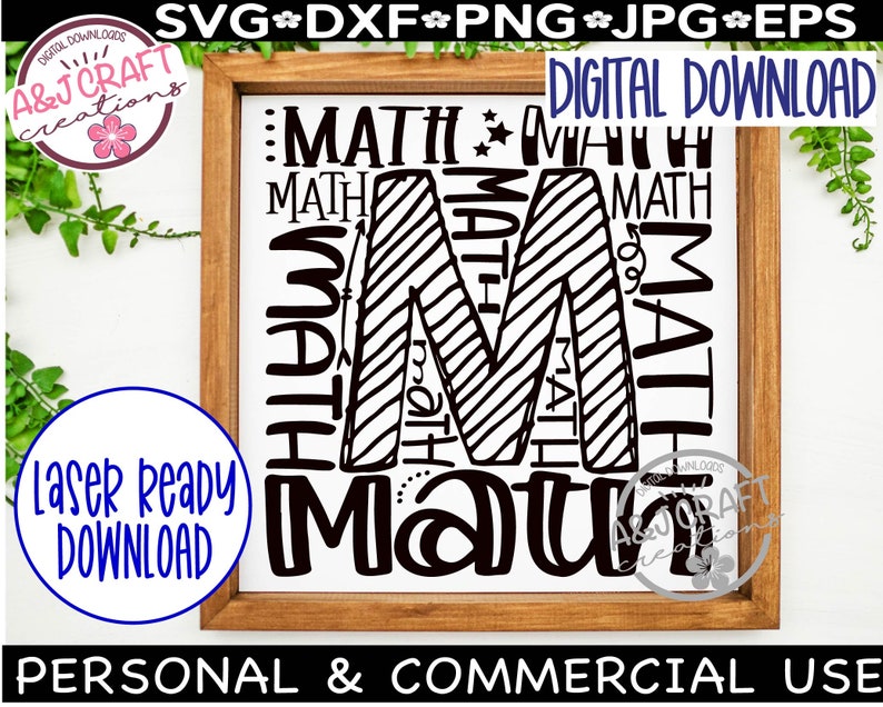 MATH SVG Math Typography Svg Math Teacher Svg Math - Etsy