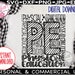 PE Svg, PE Teacher Typography Svg, Physical Education Teacher, PE ...