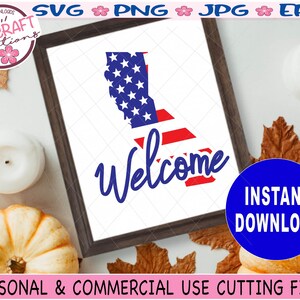 California SVG File, California Welcome Sign Svg, State of California ...