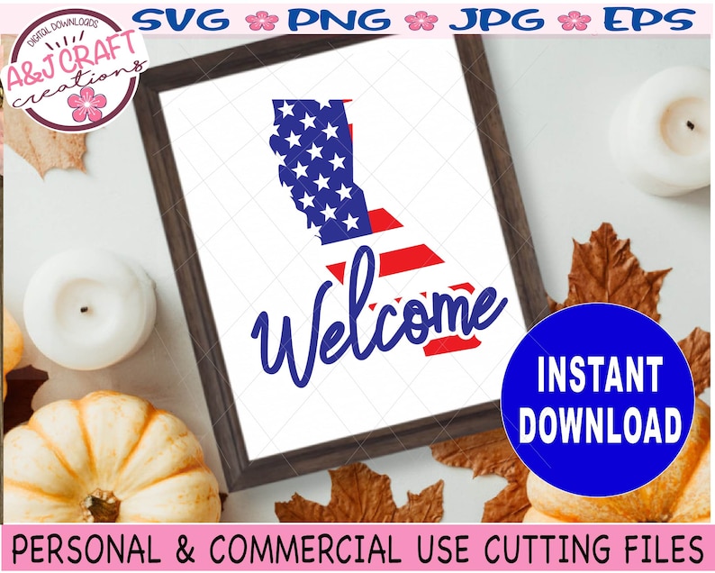 California SVG File, California Welcome Sign Svg, State of California ...