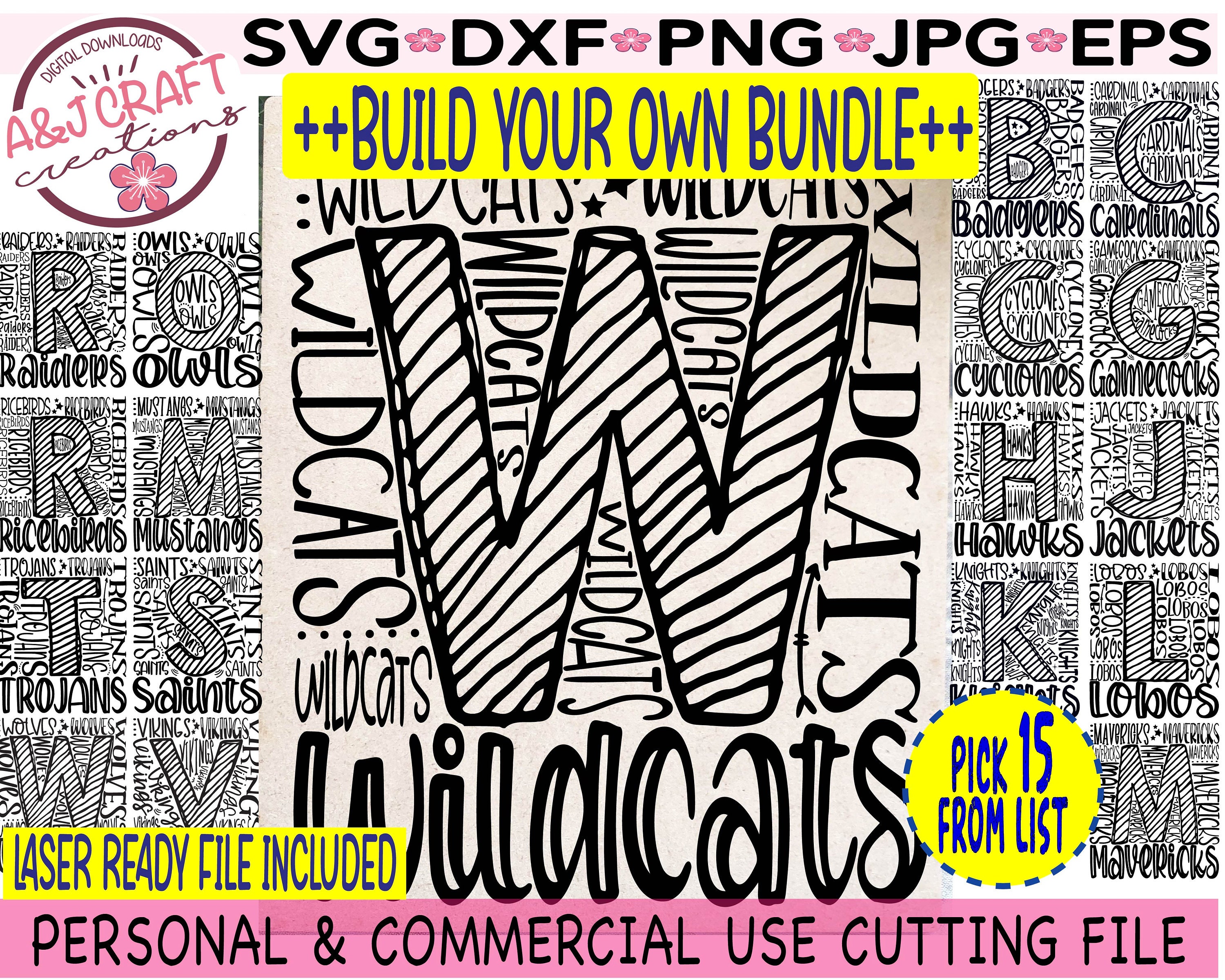 School Mascot SVG Build Your Own BUNDLE School Spirit Svg - Etsy