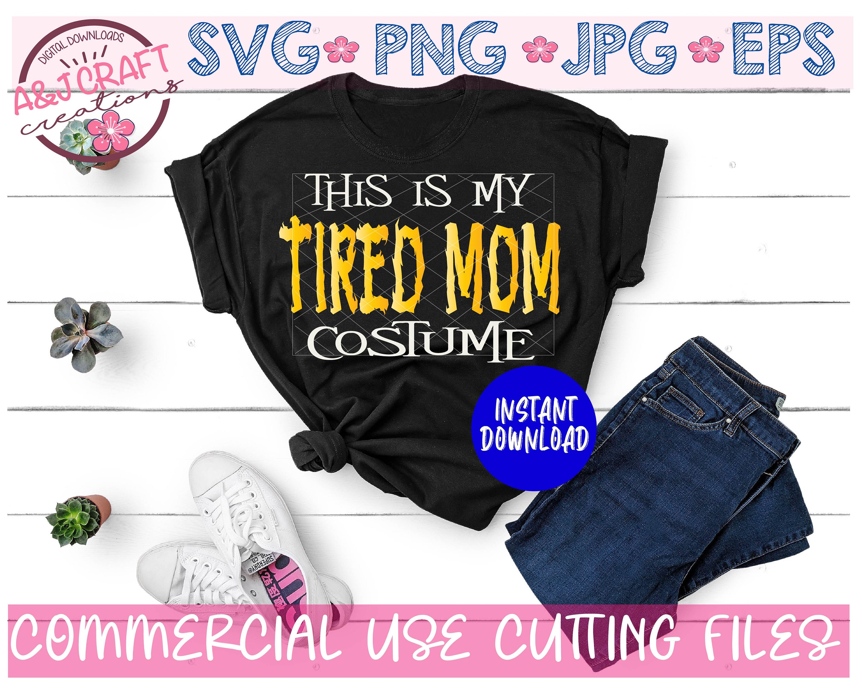 This is my Tired Mom Costume Tired Mom svg Funny Halloween | Etsy