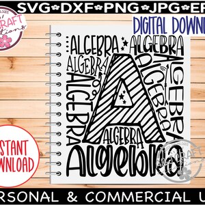 Algebra Svg, Algebra Typography Svg, Algebra Teacher Svg, Algebra ...