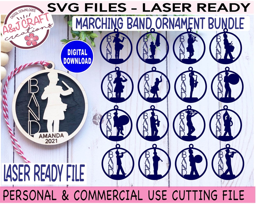 Marching Band Ornament BUNDLE SVG, Marching Band Svg, Band Ornament Svg ...