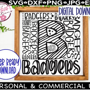 BADGERS SVG, Badgers Typography Svg, Badgers Baseball Svg, Badgers ...