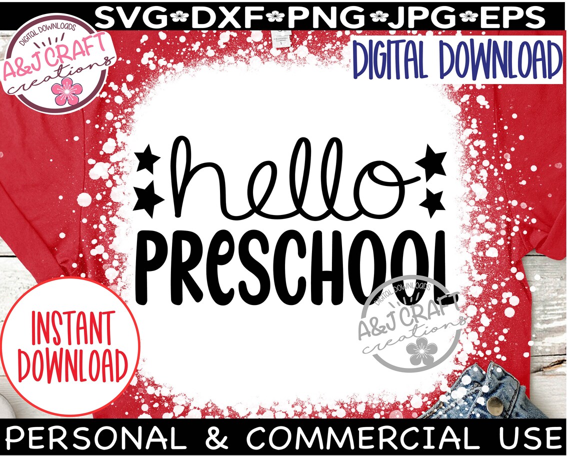 Hello Preschool SVG Back to School Svg Hello Preschool Shirt - Etsy