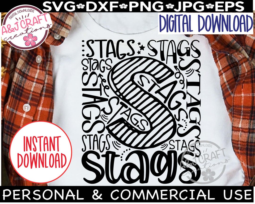 Stags SVG, Stags Football Svg, Stags Baseball Svg, Stags Typography Svg ...