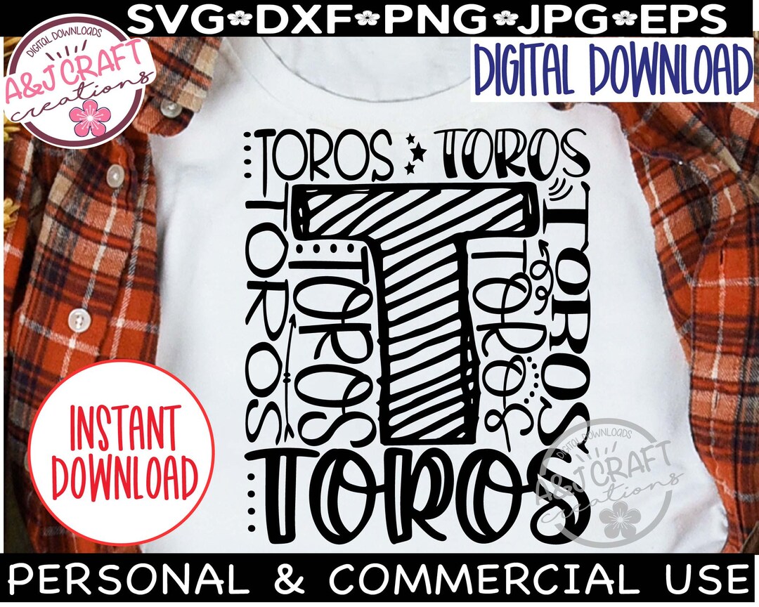 Toros Typography SVG, Toros Basketball Svg, Toros School Mascot Png ...