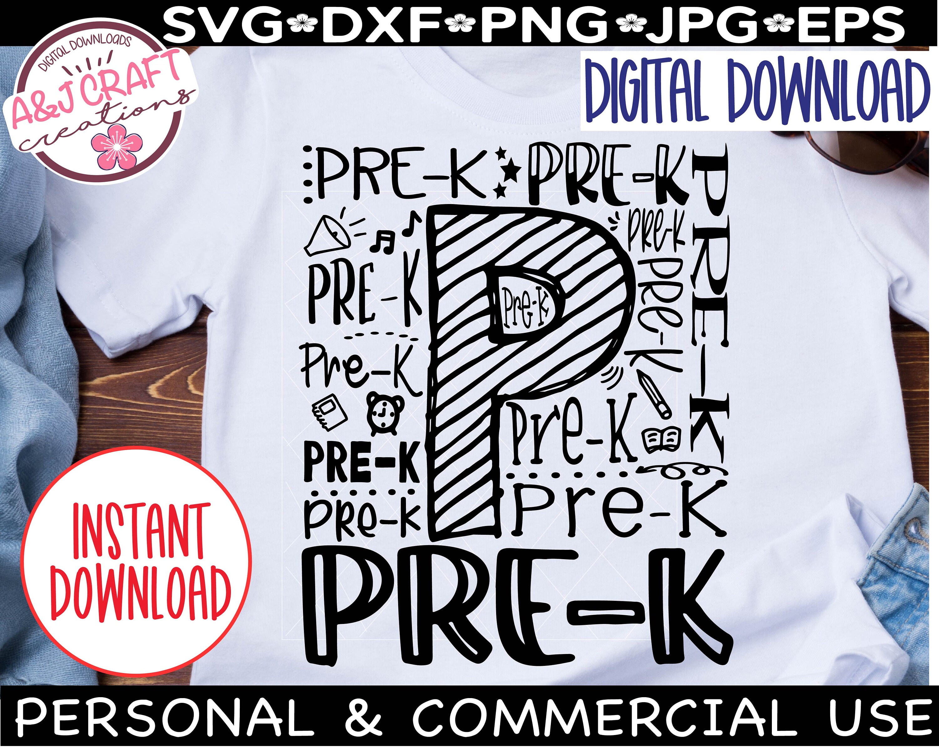 Pre K Teacher Svg Prek Typography Svg Pre-k Shirt Svg Prek - Etsy