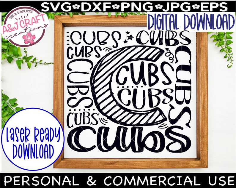 Cubs Typography SVG Cubs Svg Cubs Baseball Svg Cubs - Etsy