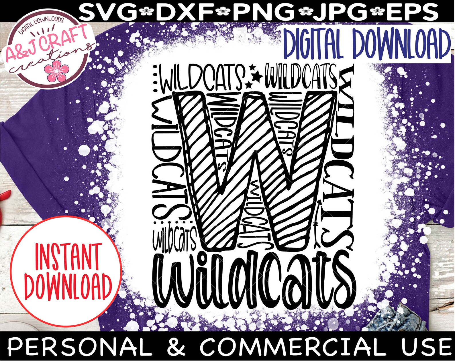 Wildcats Svg Wildcats Typography Svg Wildcats Football SVG - Etsy