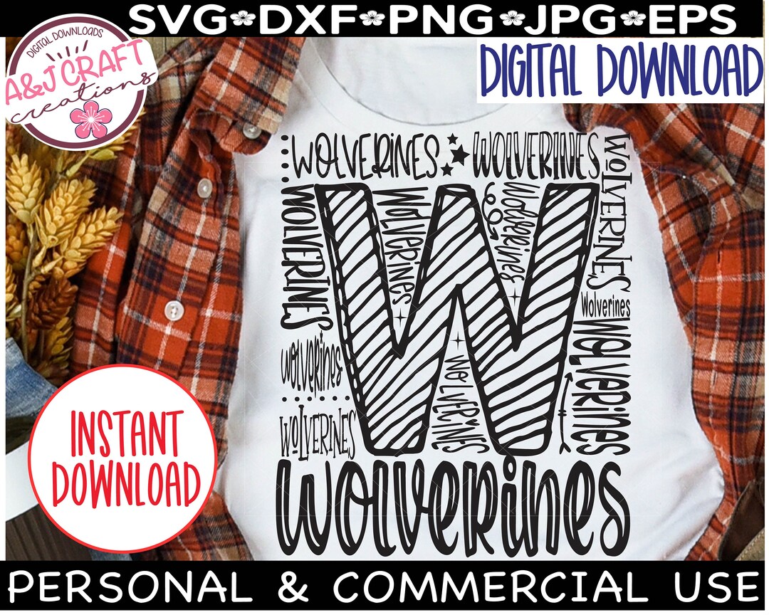 Wolverines SVG, Wolverines Typography Svg, Wolverines Football Svg ...