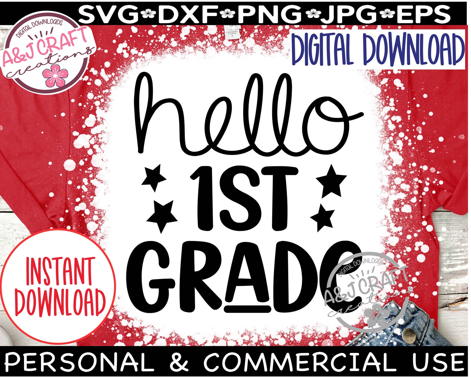 Hello 1st Grade Shirt SVG, Hello First Grade Svg, 1st Grade Svg, Back ...