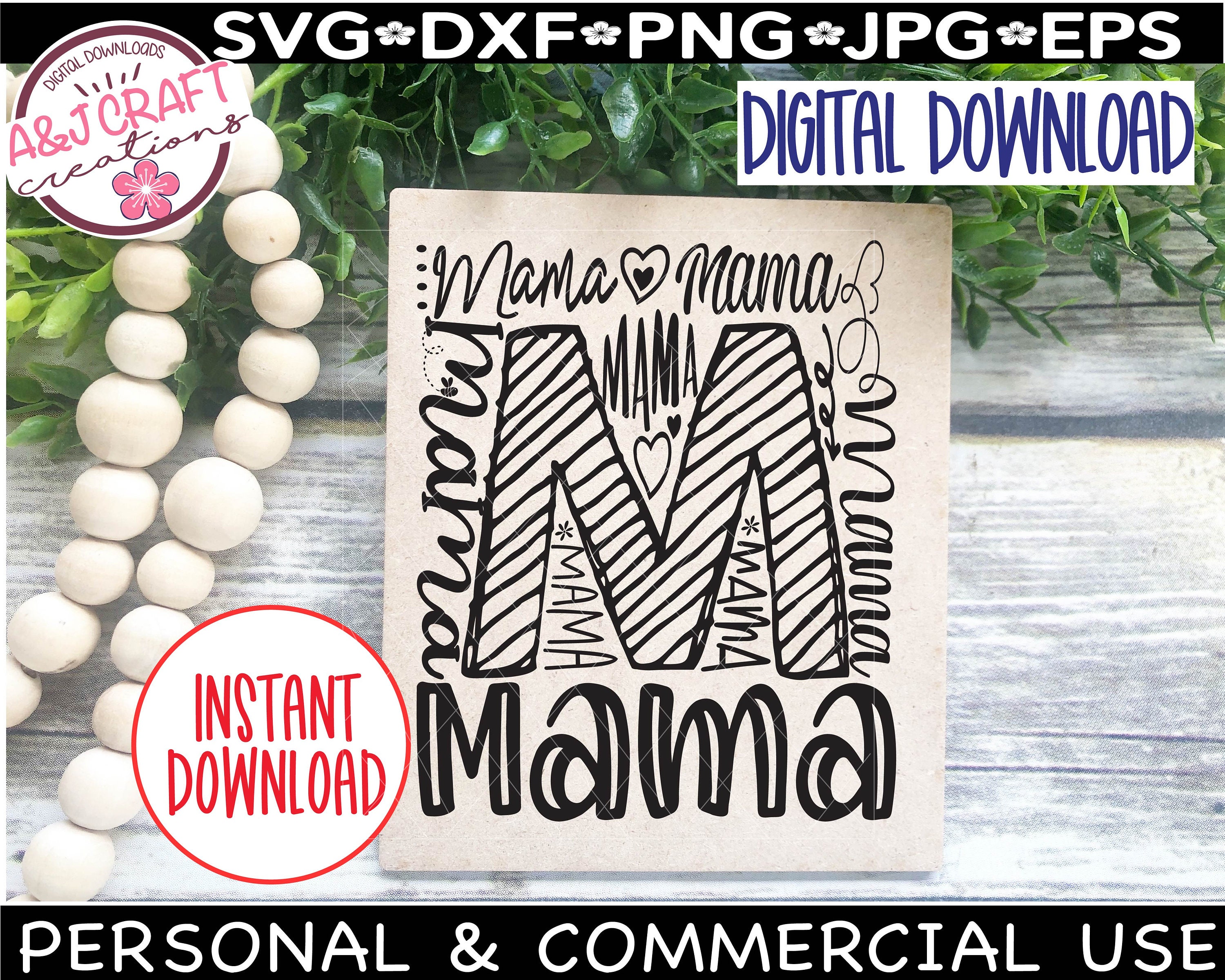 Mama SVG, Word Art Svg, Typography Svg, Mimi Svg, Blessed Mimi Svg ...