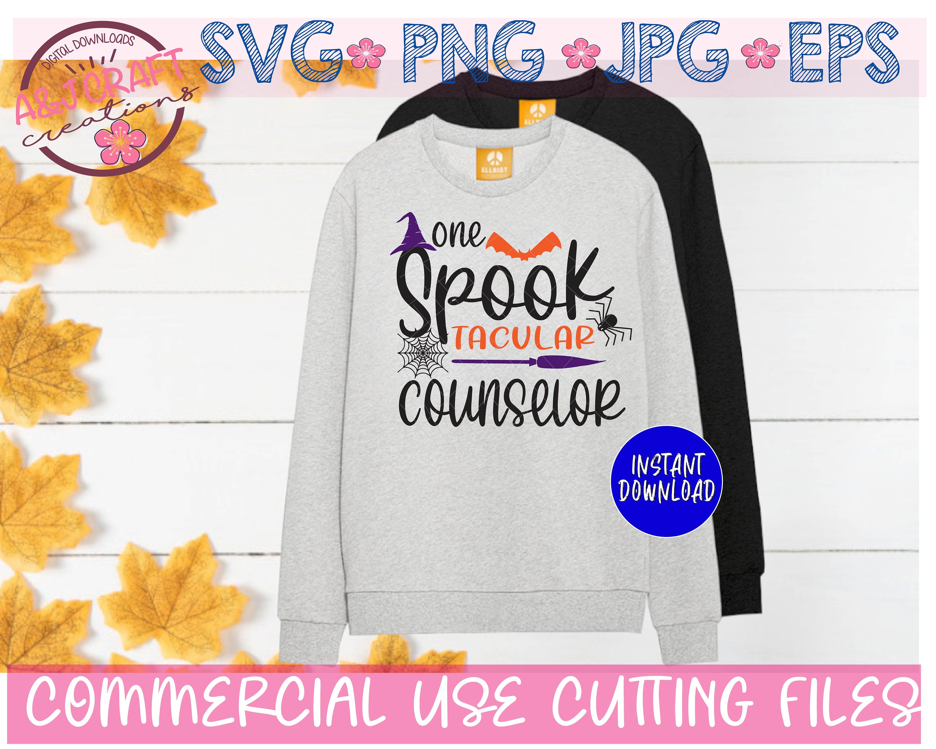 One Spooktacular Counselor SVG File, PNG, Spooky Svg, Halloween Svg ...