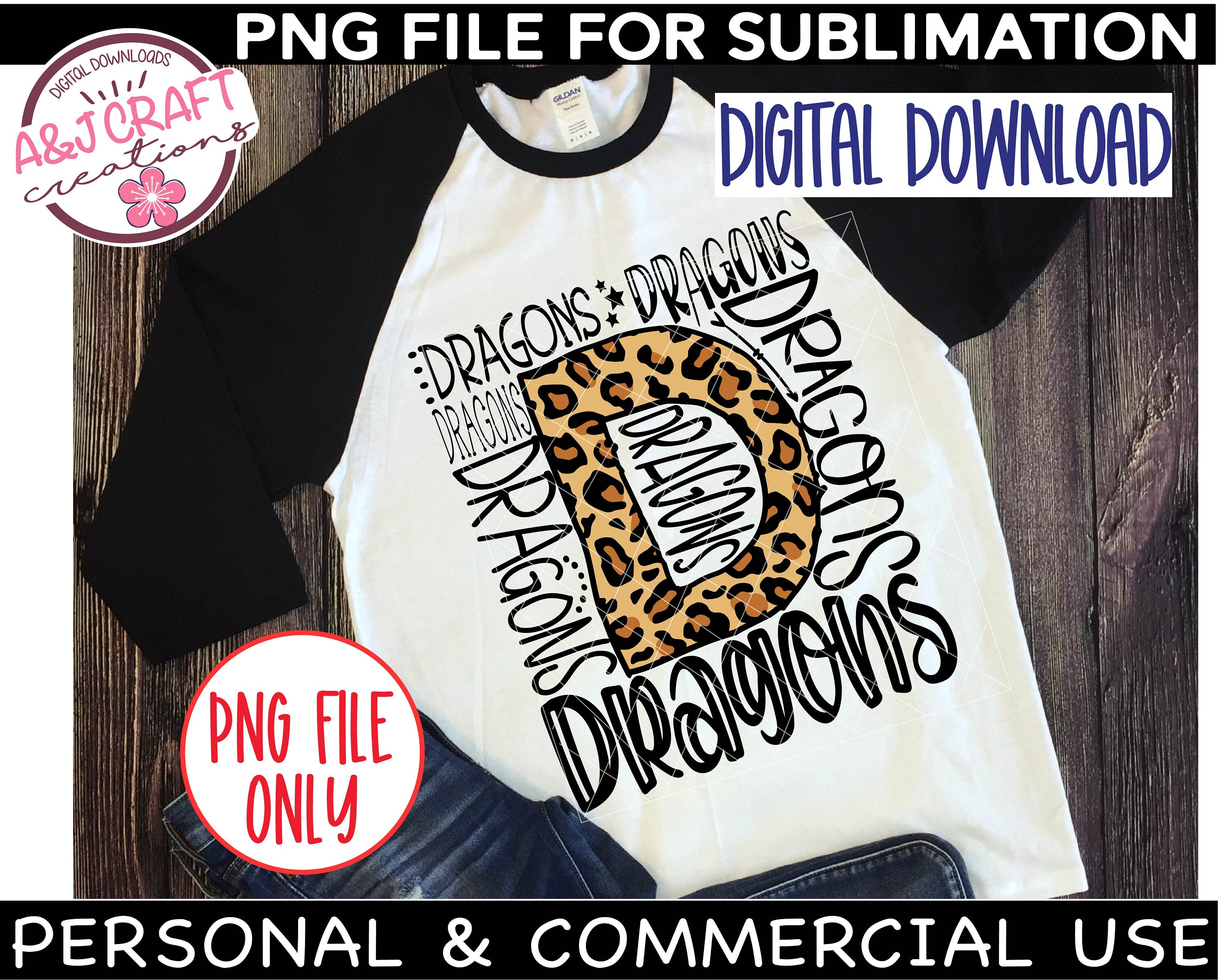 DRAGONS Leopard Print PNG Dragons Sublimation Design Dragons - Etsy