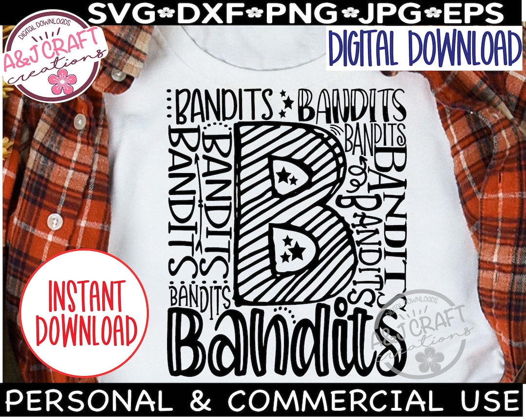 Bandits SVG, Bandits Football Png, Typography Svg, Bandits Football ...