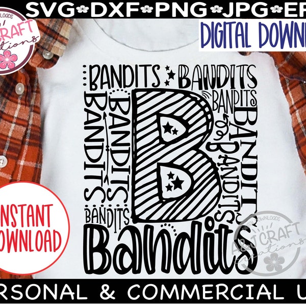 Bandits Football Svg - Etsy