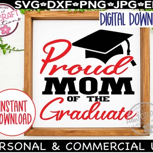 Proud Mom of the Graduate SVG, Proud Mom of a 2025 Graduate, Family of ...