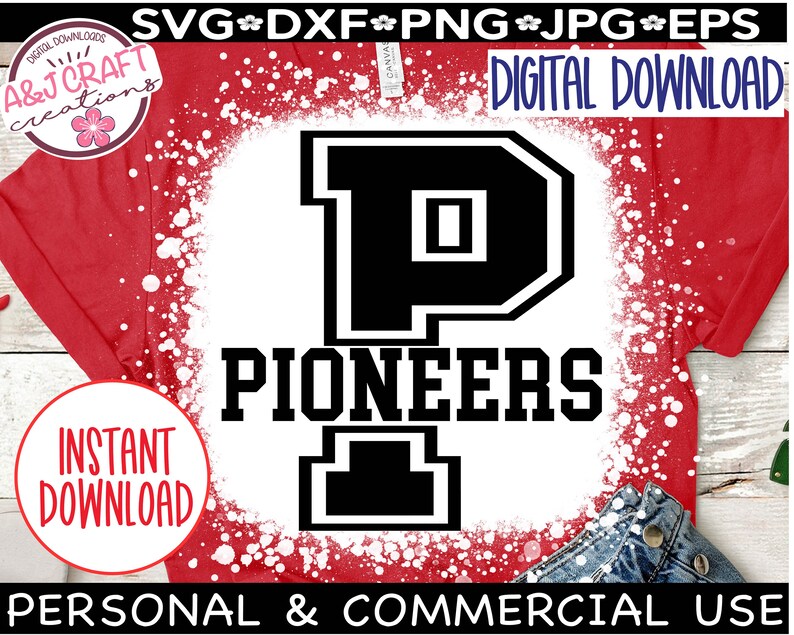 PIONEERS SVG, Pioneers Football Svg, Pioneers Cheer Svg, Pioneers Shirt ...
