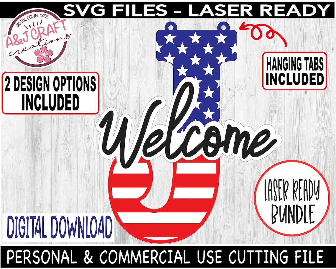 Letter J Svg BUNDLE, Laser Ready, Patriotic Lettering Svg, USA Letter ...