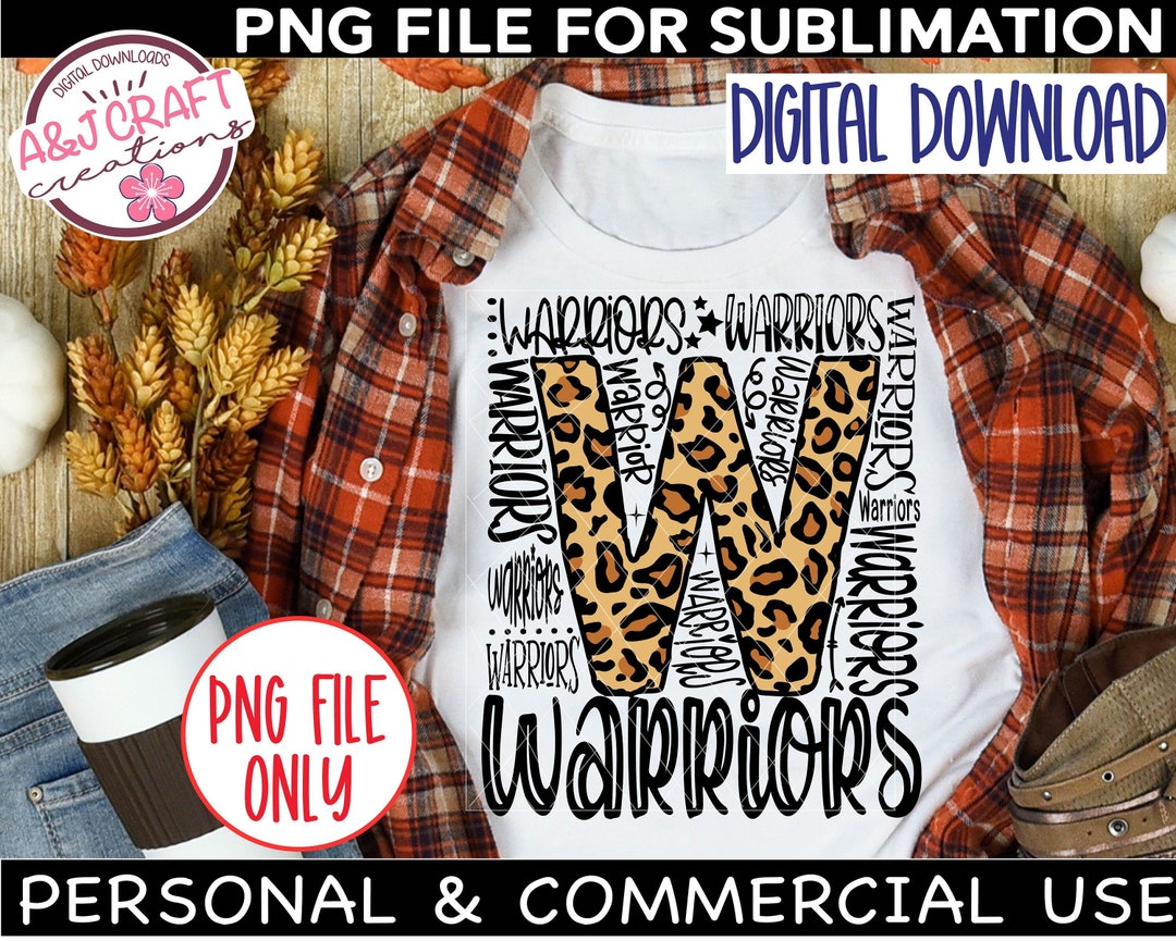 WARRIORS Leopard Print PNG, Warriors Sublimation, Warriors Football Png ...