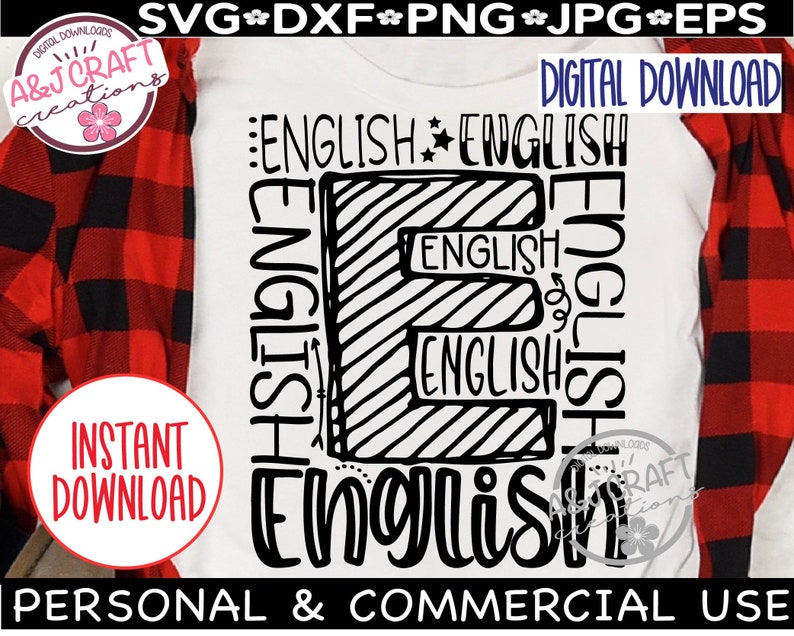 English SVG, English Typography Svg, English Teacher Svg, English ...