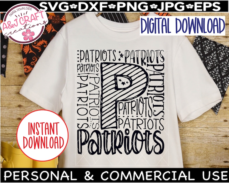 Patriots SVG Patriots Football Svg Patriots Typography - Etsy