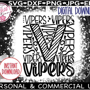 Vipers SVG, Vipers Typography, Vipers Football Svg, Vipers School ...