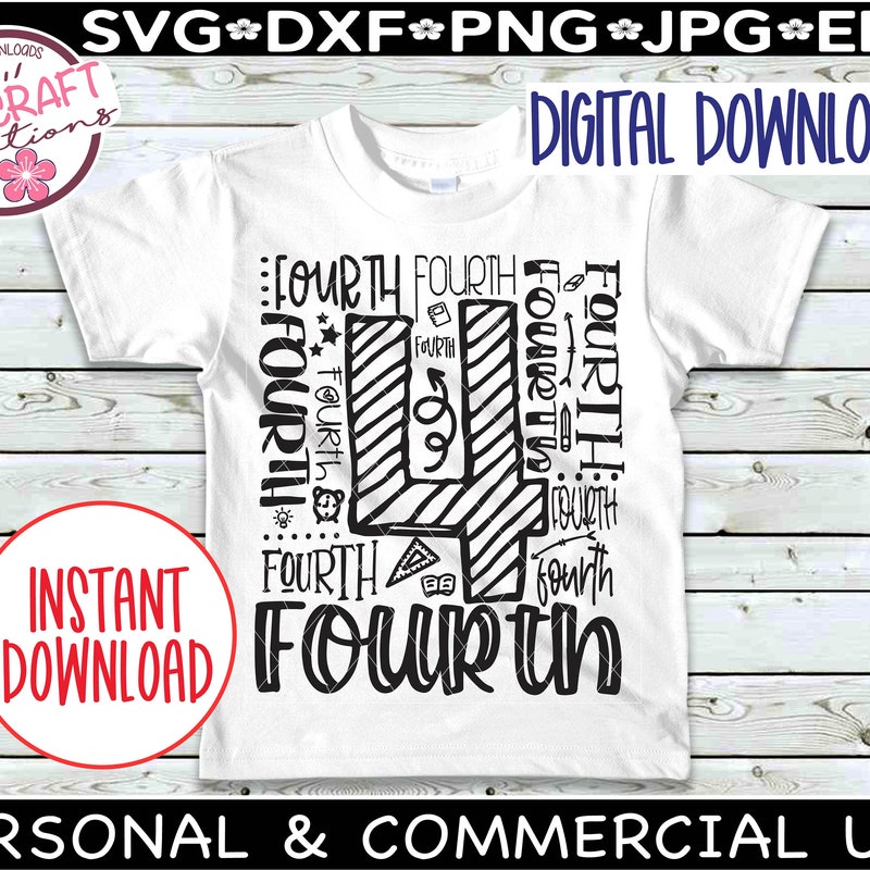 Fourth Grade Svg - Etsy