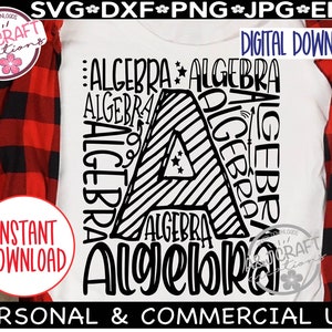 Algebra Svg, Algebra Typography Svg, Algebra Teacher Svg, Algebra ...